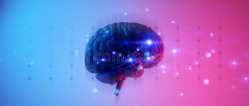 Microchip Brain Neural of AI Robot for High Technology Network, Quantum Computer Processing ...