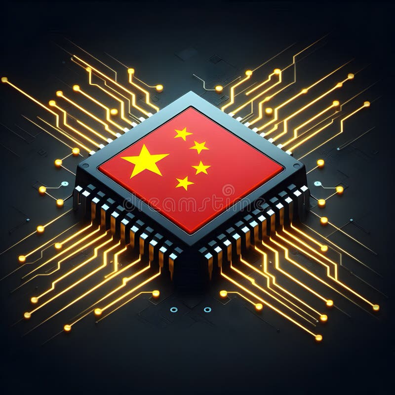 A Microchip with Chinese Flag Represents China S Leadership in ...
