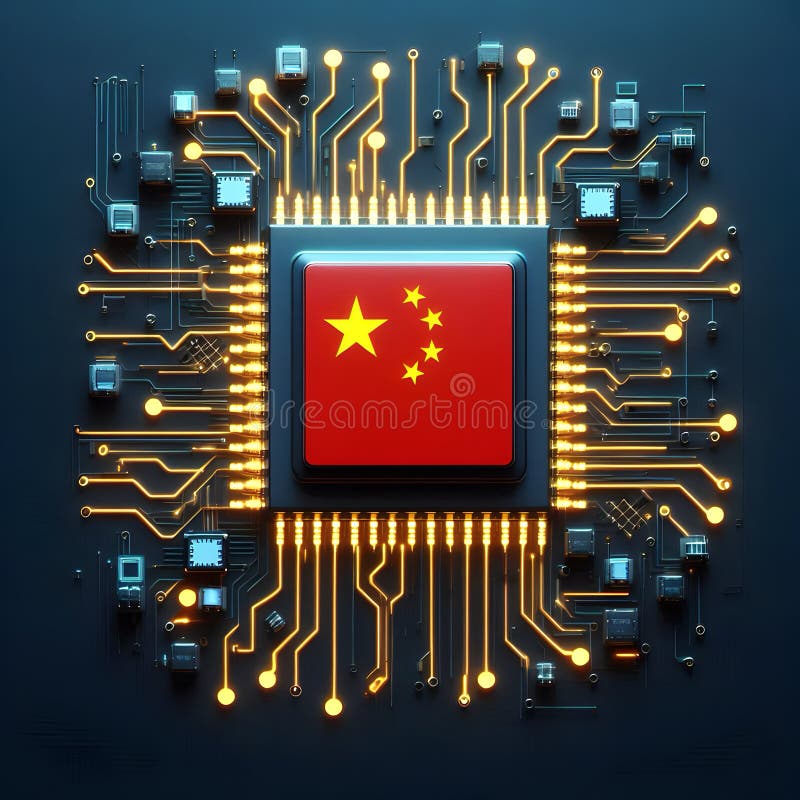 A Microchip with Chinese Flag Represents China S Leadership in ...