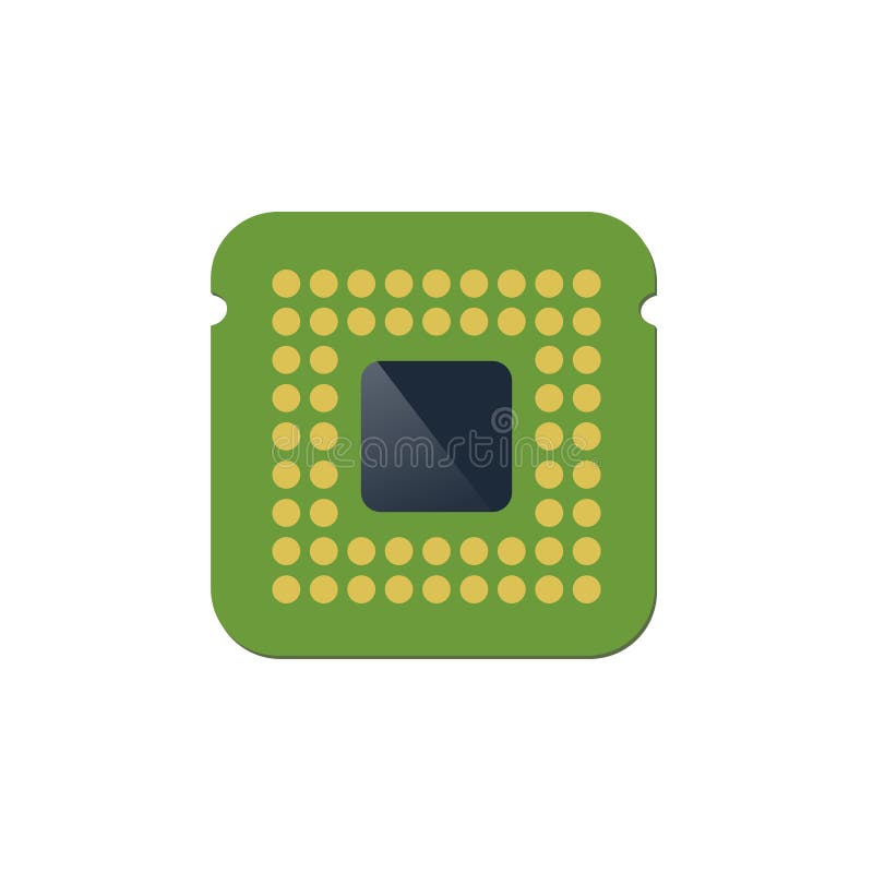 Microchip Chip Circuit Component Stock Vector - Illustration of digital, isolated: 133926394