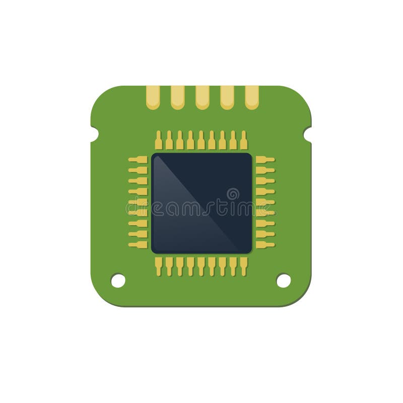 Microchip Chip Circuit Component Stock Vector Illustration Of Abstract Information 133923637