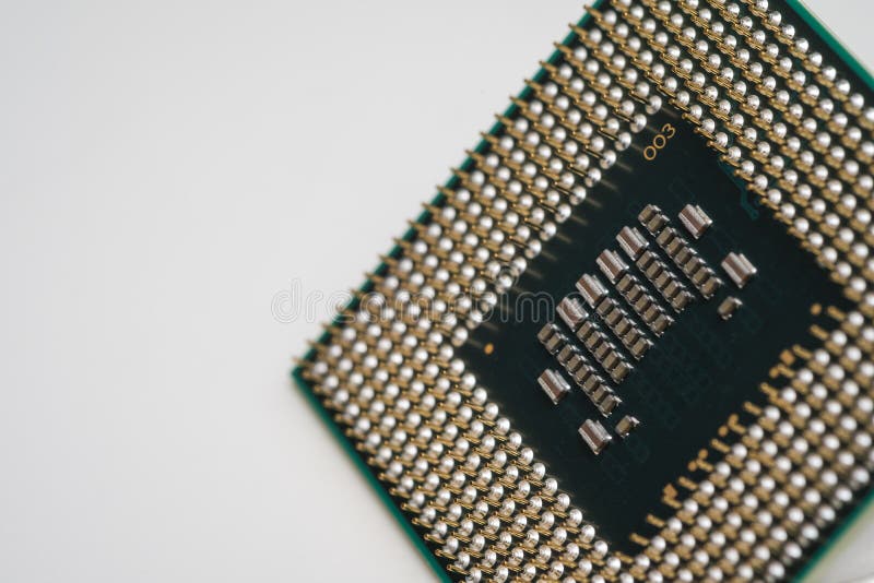 Circuit Board of a Processor for Laptop Computer Stock Image - Image of ...