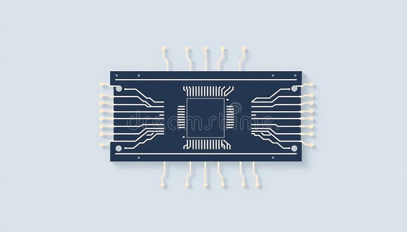 Microchip Circuit Board Technology Illustration Stock Illustration ...
