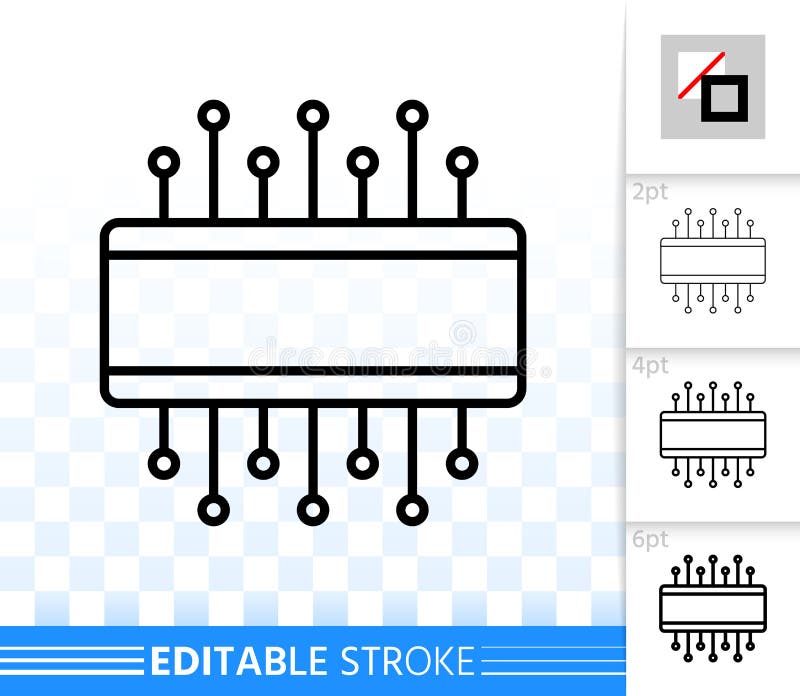 Microprocessor Linear Icon Concept. Microprocessor Line Vector Sign ... Microprocessor Linear Icon Concept. Microprocessor Line Vector Sign ...