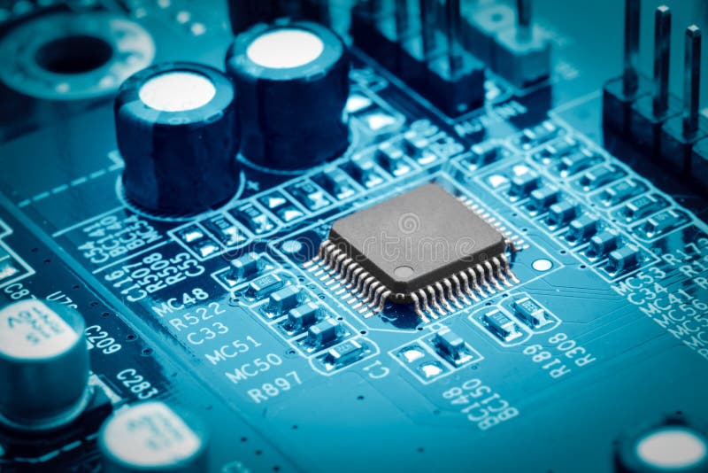 Microchip stock photo. Image of electronic, manufacturing - 21730676