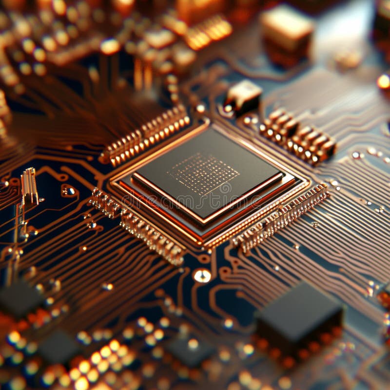 Microchip Close-up: Intricate Details of a Circuit Board S Integrated ...