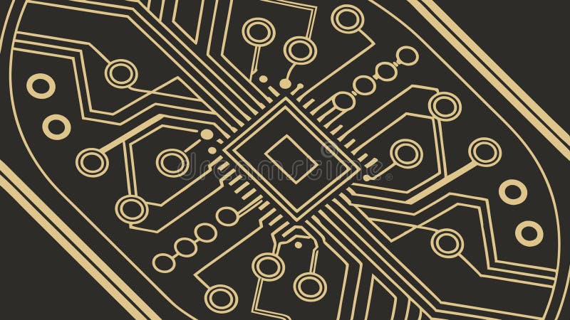 Microchip Close,up, Technology and Electronics Detail Vector Design ...