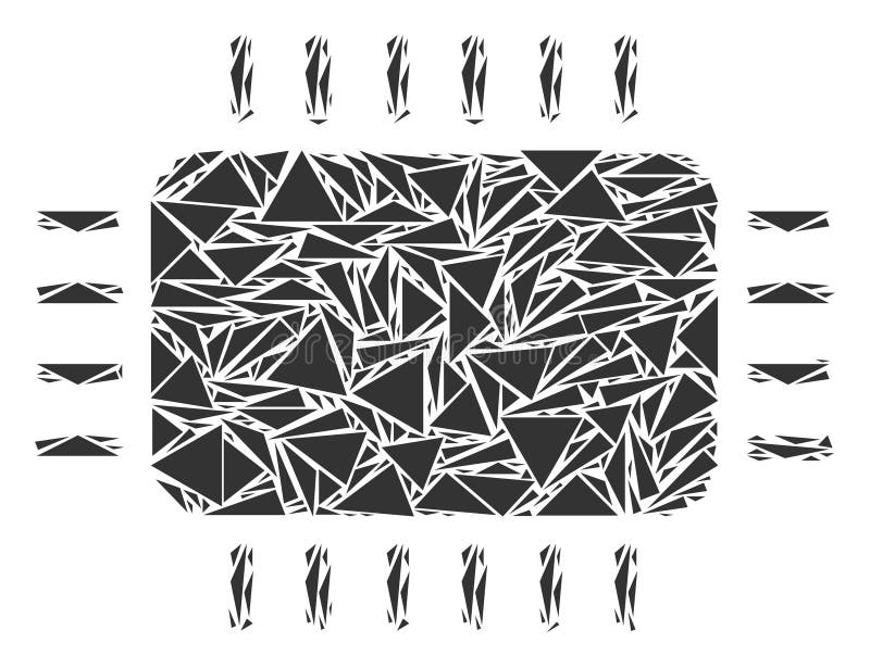 Microchip Mosaic of Triangles Stock Vector - Illustration of chip ...