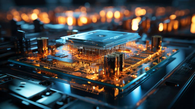 Microchip Component Manufacture at Semiconductor Production Factory ...