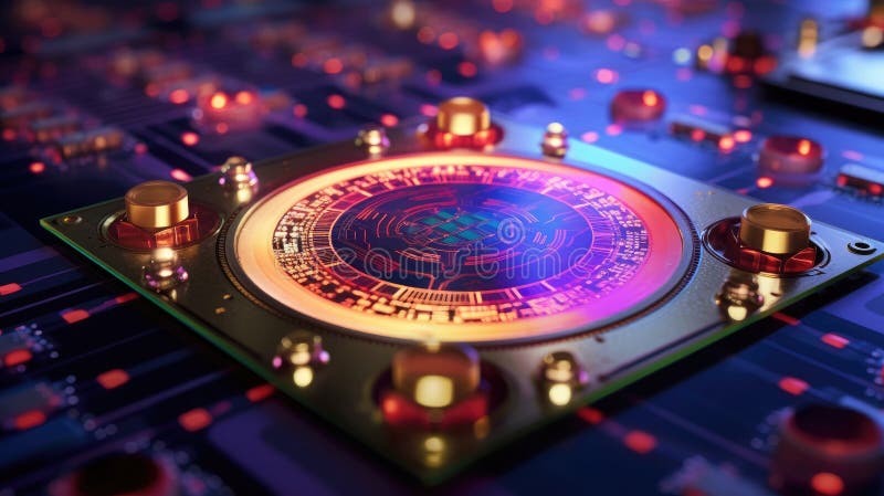 A Microchip for a Computer. Data Protection Chip Stock Illustration ...