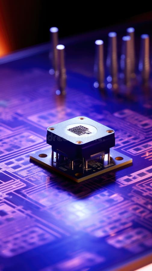 A Microchip for a Computer. Data Protection Chip. Microcircuits and ...