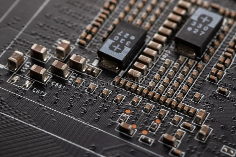 Microchip Computer Graphic Card on White Background Top View Stock ...