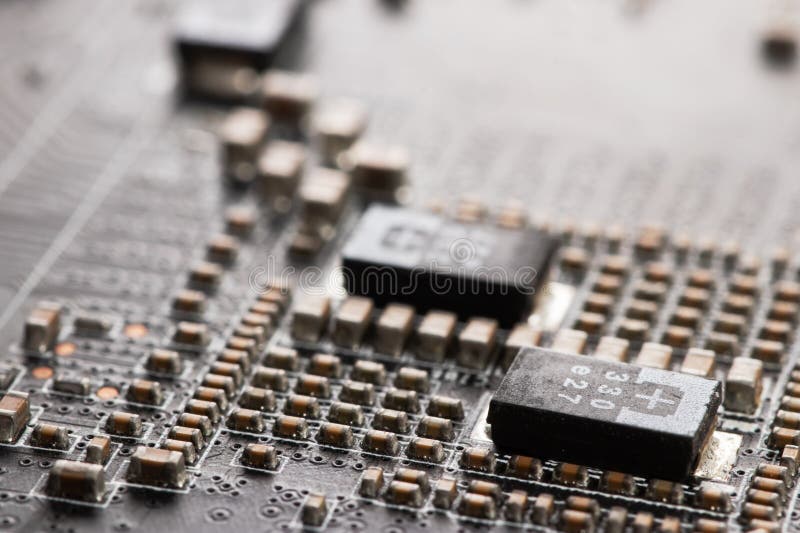 Microchip Computer Graphic Card on White Background Top View Stock ...