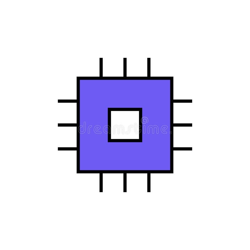 Microchip CPU. AI Concept. Artificial Intelligence. Line Coloured ... Microchip CPU. AI Concept. Artificial Intelligence. Line Coloured ...