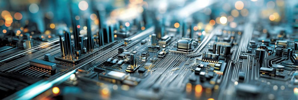 Microchip Design Transforming into a City Layout Illustrating ...