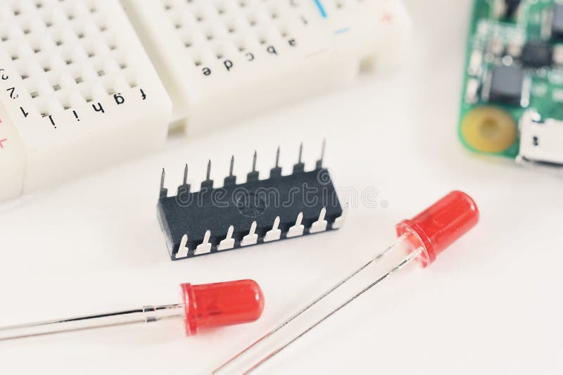 Microchip - an Electronic Board with Connectors Stock Image - Image of ...