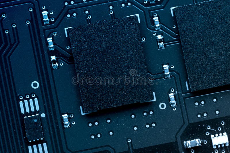 Microchip. Electronic Circuit Board Close Up Stock Image - Image of ...