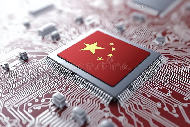A Microchip Featuring Chinese Flag Symbolizes Chinaâ€™s Dominance in ...