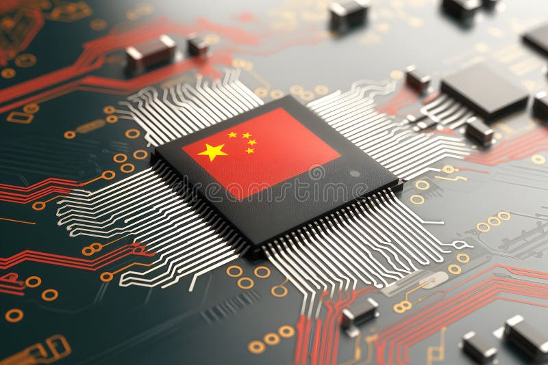 A Microchip Featuring Chinese Flag Symbolizes Chinaâ€™s Dominance in ...