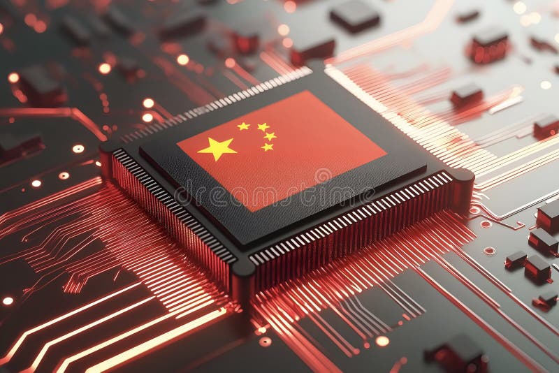 A Microchip Featuring Chinese Flag Symbolizes Chinaâ€™s Dominance in ...