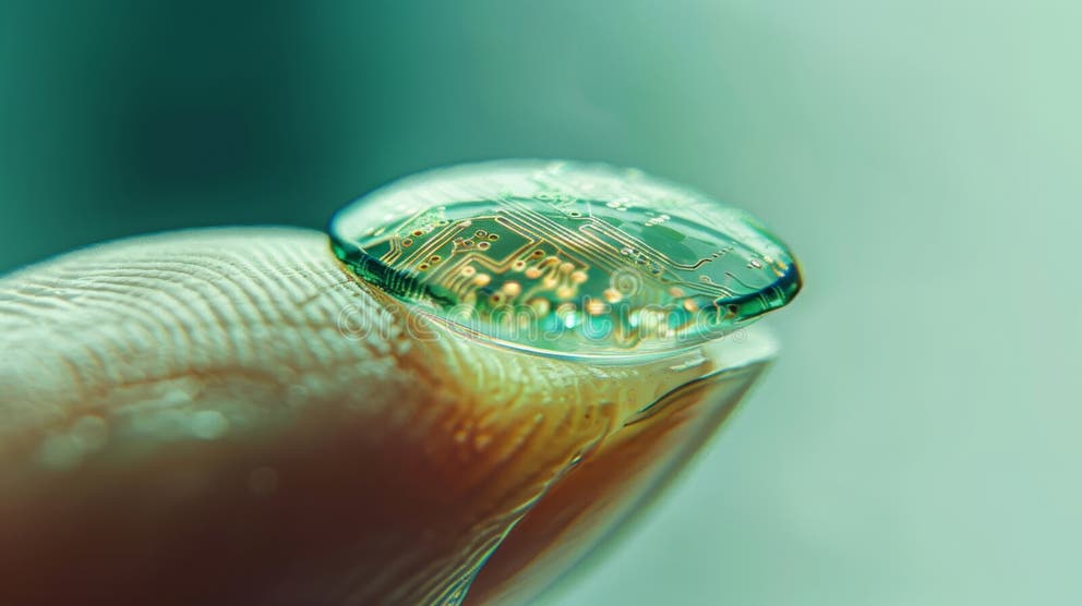 The Microchip on Fingertip.AI Generated Stock Image - Image of data ...