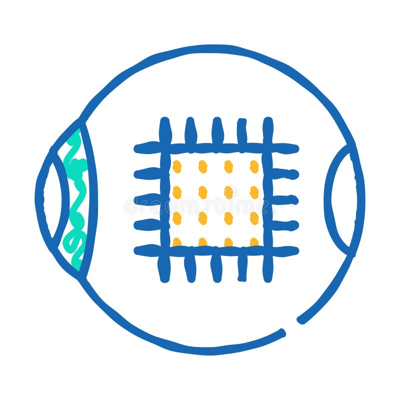 Microchip for Good Eye Vision Icon Doodle Illustration Stock Vector ...