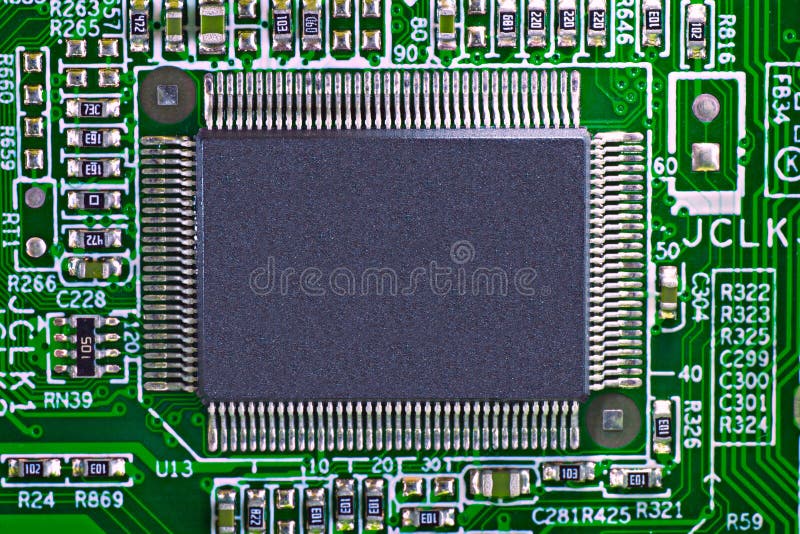 Microchip stock photo. Image of green, chip, microcircuit - 41585000