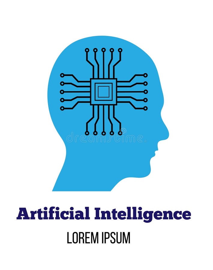 Microchip in Human Brain Icon Stock Vector - Illustration of cyborg ...