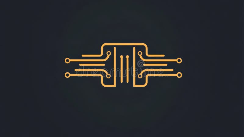 A Microchip Icon is Depicted with Digital Traces, Symbolizing the ...