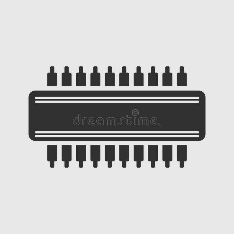 Microchip Icon. Microprocessor. Semiconductor Stock Vector ...