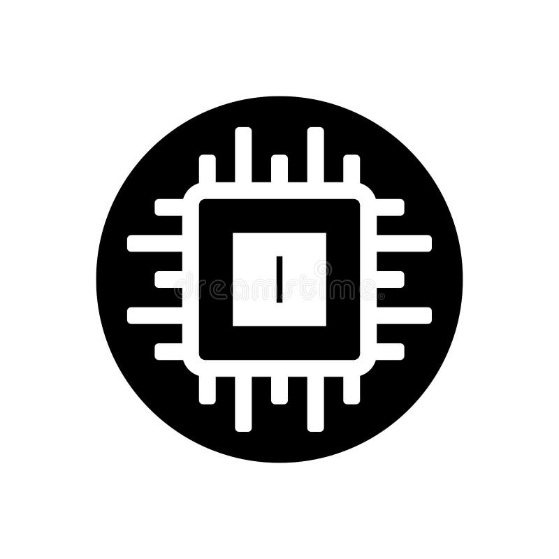 Microchip Icon Symbol Vector Illustration Design Logo Stock Vector ...