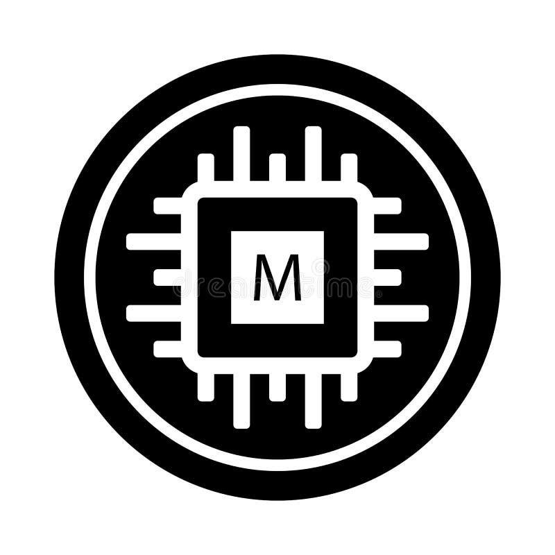 Microchip Icon Symbol Vector Illustration Design Logo Stock Vector ...
