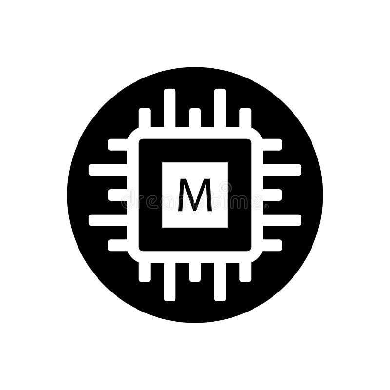 Microchip Icon Symbol Vector Illustration Design Logo Stock Vector ...