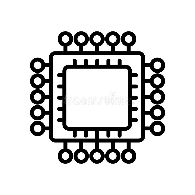 Microchip Icon Vector Isolated on White Background, Microchip Sign ...