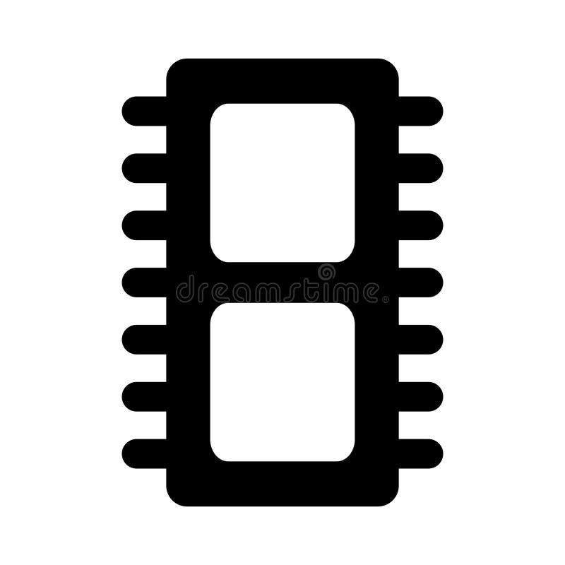 Microchip icon vector stock vector. Illustration of icon - 282015220