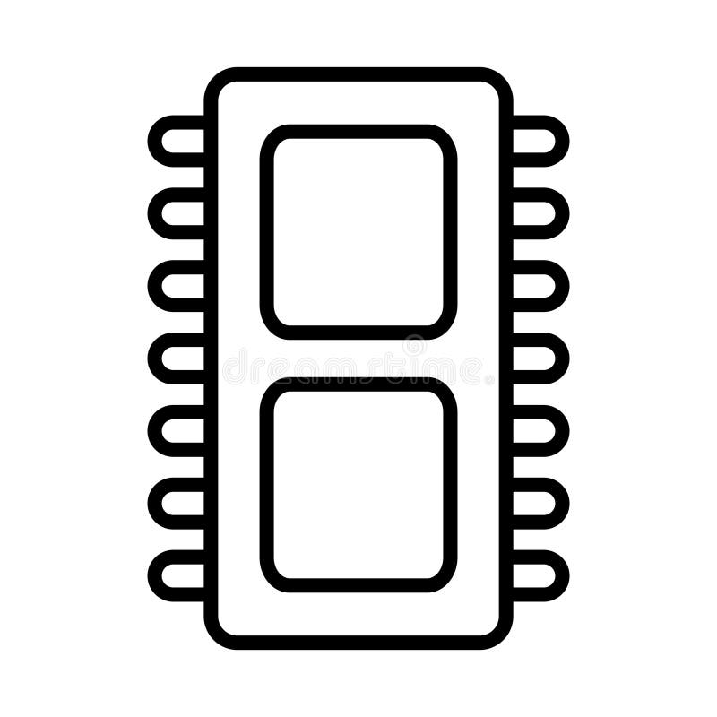 Microchip icon vector stock vector. Illustration of component - 282015228