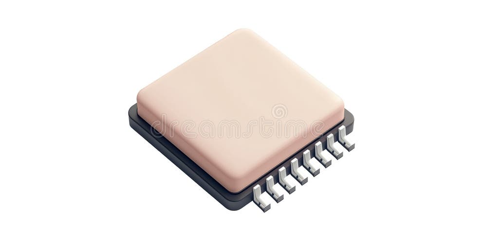 Microchip Illustration. Semiconductor Technology and Electronics ...