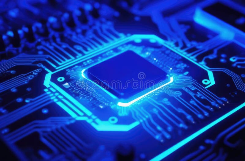 Glowing Chip with AI Letters, Concept of Artificial Intelligence ...