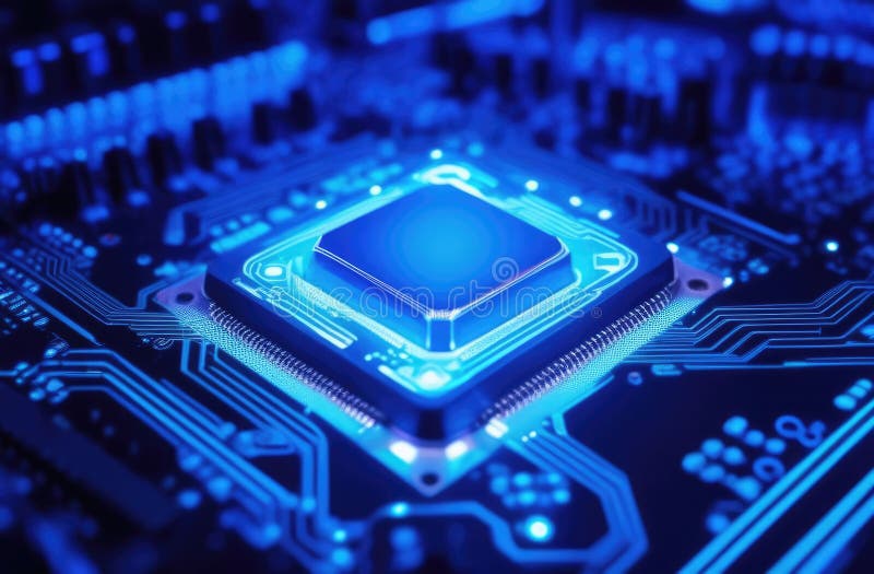 Glowing Chip with AI Letters, Concept of Artificial Intelligence ... Glowing Chip with AI Letters, Concept of Artificial Intelligence ...
