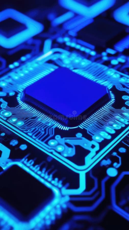 Glowing Chip with AI Letters, Concept of Artificial Intelligence ...