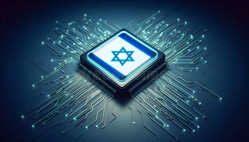A Microchip with an Israel Flag, Symbolizing Advancement of Israel ...