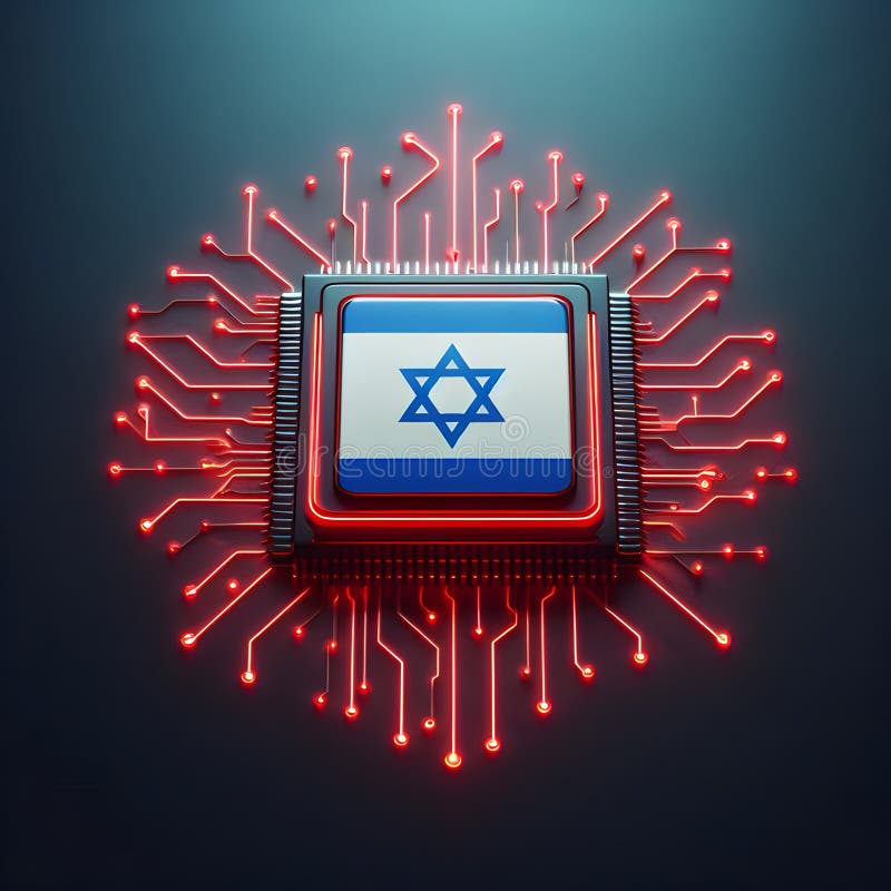 A Microchip with an Israel Flag, Symbolizing Advancement of Israel ...