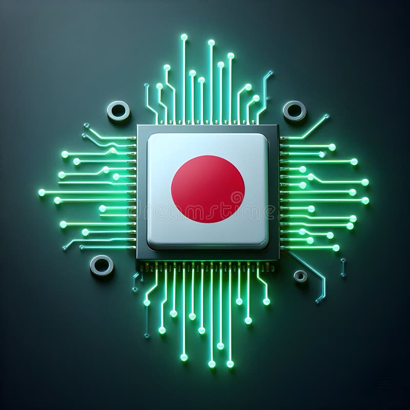 A Microchip with Japanese Flag Represents Japan S Leadership in ...