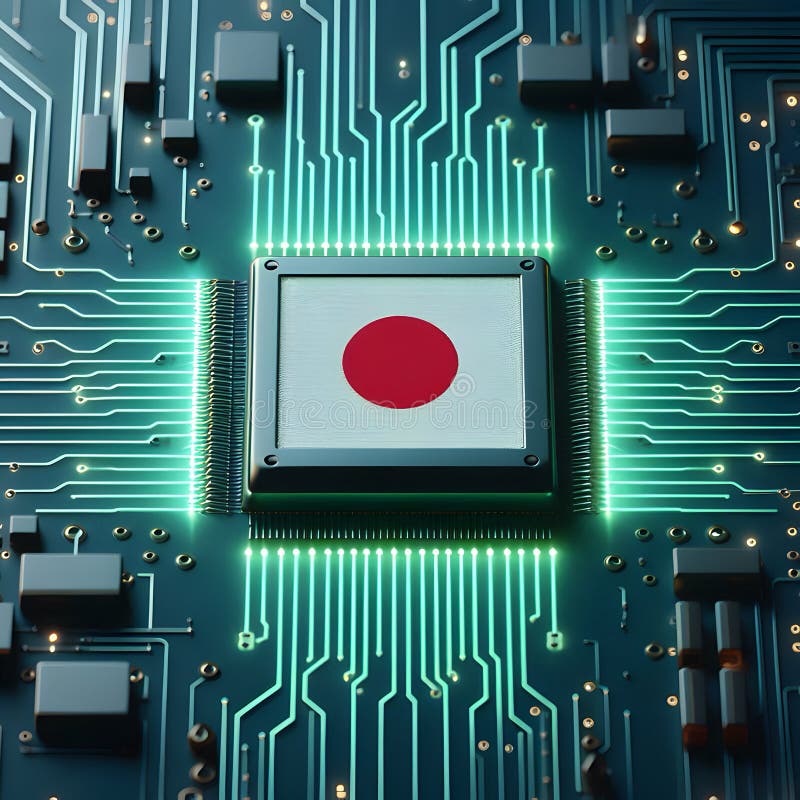 A Microchip with Japanese Flag Represents Japan S Leadership in ...