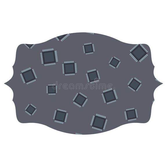 Microchip label frame stock vector. Illustration of chip - 145303190