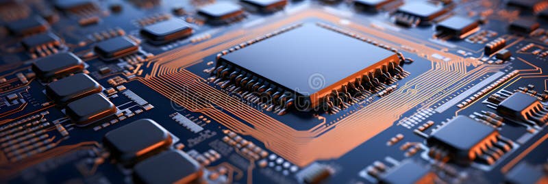 Microchip Macro Shoot,computer Circuit Board Stock Photo - Image of ...