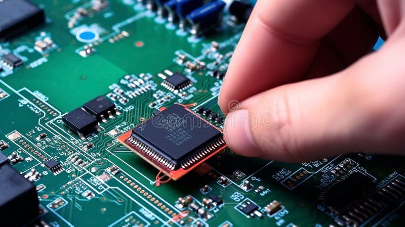 Microchip Manual Connecting To Microcontroller. Top View on Engineer ...