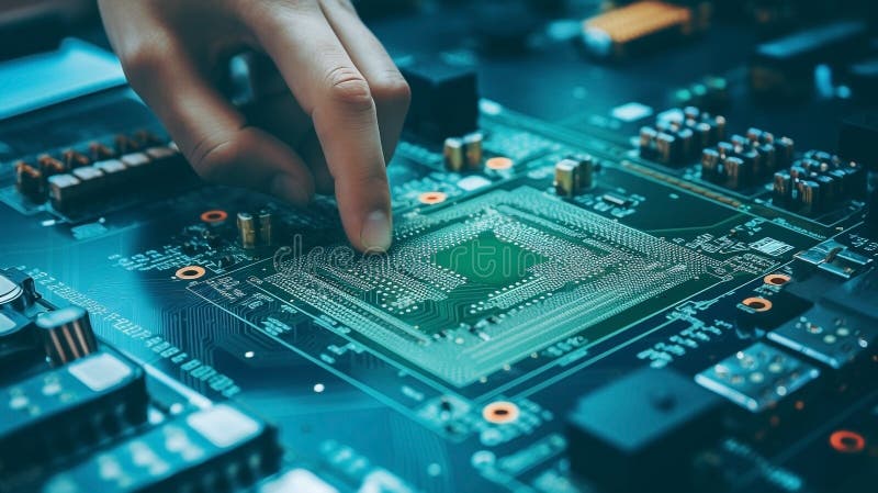 Microchip Manual Connecting To Microcontroller. Top View on Engineer ...