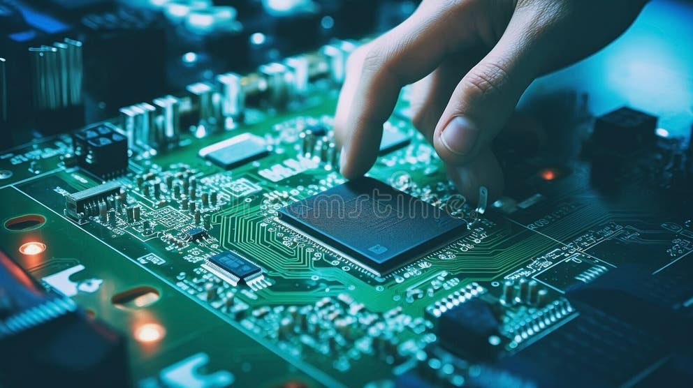 Microchip Manual Connecting To Microcontroller. Top View on Engineer ...