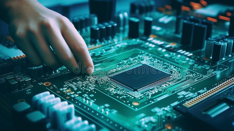 Microchip Manual Connecting To Microcontroller. Top View on Engineer ...